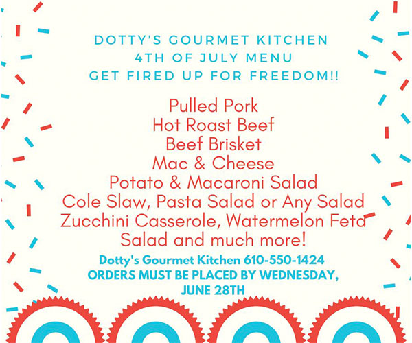 Store & Catering Menu - Dotty's Gourmet Kitchen